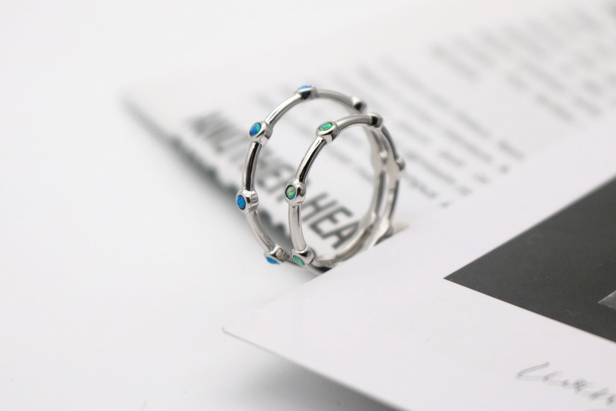 Energy Stone FERRIS WHEEL Sterling Silver Stacking Ring